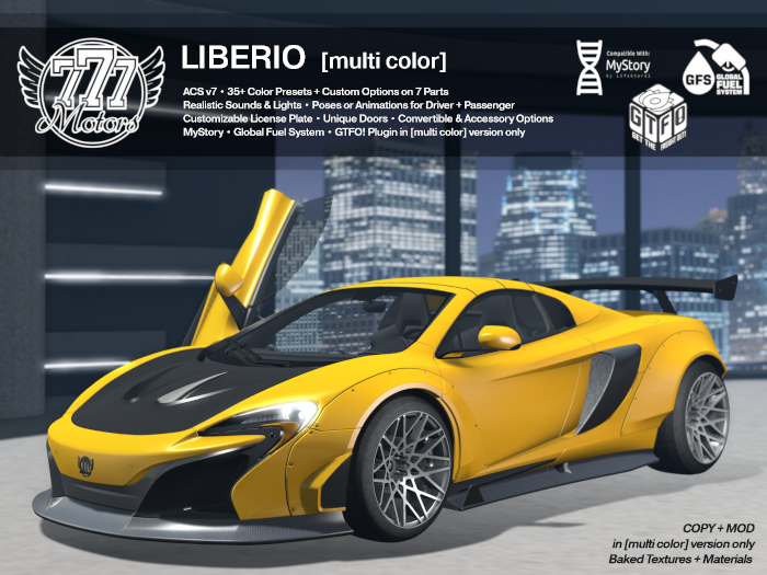 Second Life Marketplace - [777] LIBERIO [multi color] (Add)